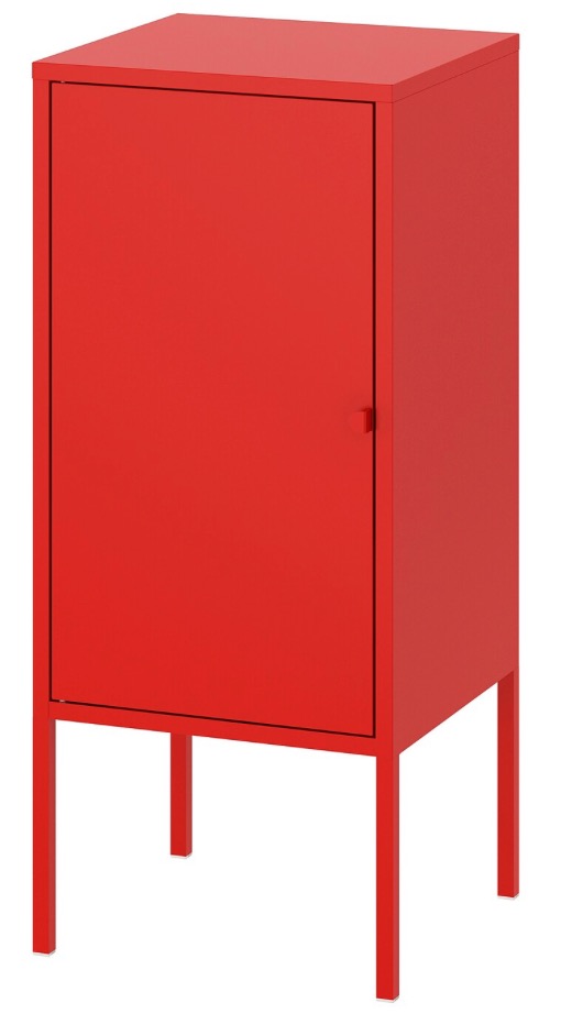 IKEA LIXHULT Red Metal Cabinet, Furniture & Home Living, Furniture ...