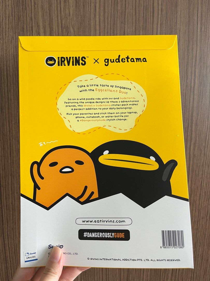 Irvins x gudetama sticker, Hobbies & Toys, Stationery & Craft, Other Stationery & Craft on Carousell