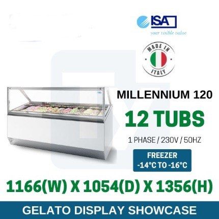 ISA MILLENNIUM 120 ICE CREAM GELATO DISPLAY FREEZER, TV & Home ...