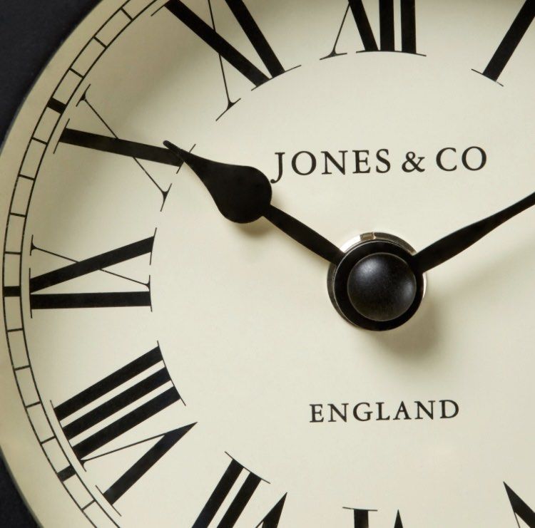 Jones & Co England Blackham Mantle Black Analogue Clock, Furniture ...