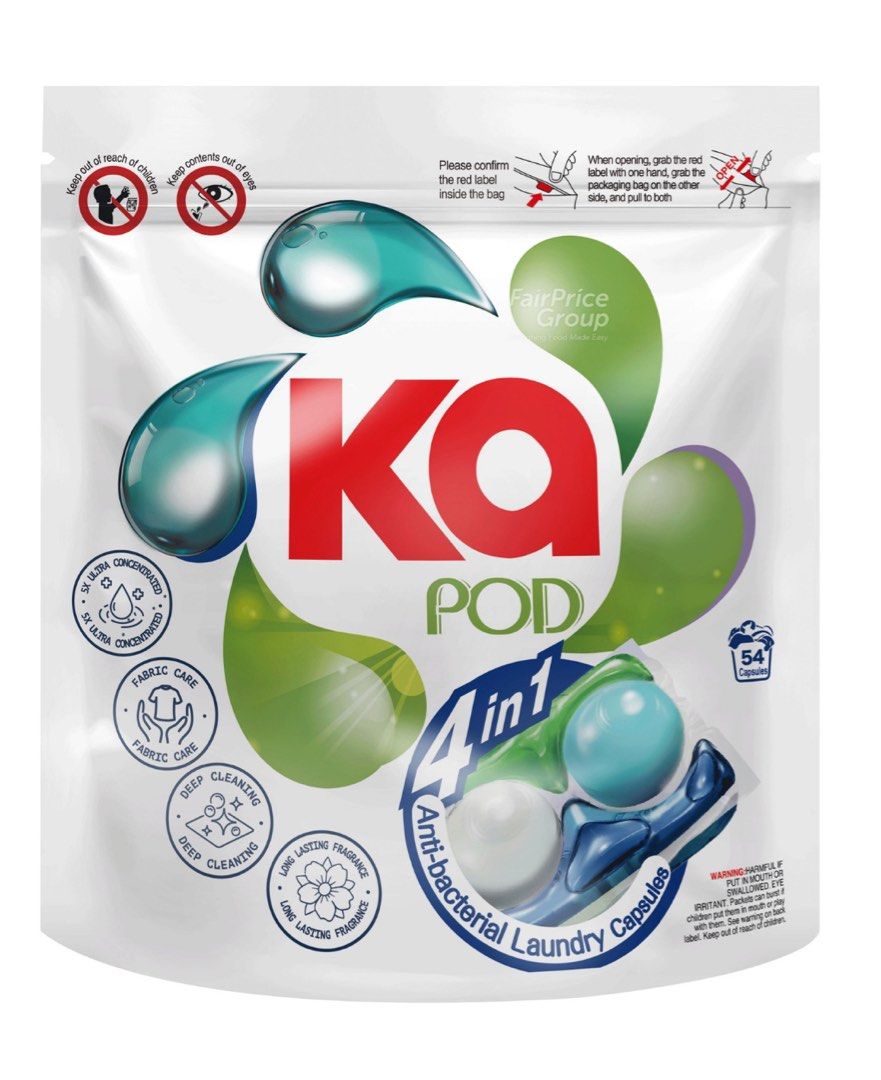 Ka 4-in-1 Laundry Capsules Detergent Refill, Furniture & Home Living ...