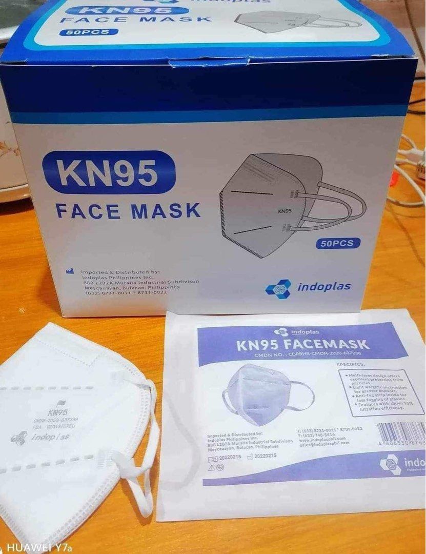 kn95 indoplas 50pcs per box, Health & Nutrition, Face Masks & Face ...