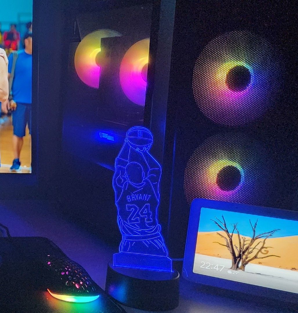Kobe Bryant 3D creative visualisation lamp RGB, Furniture & Home Living ...