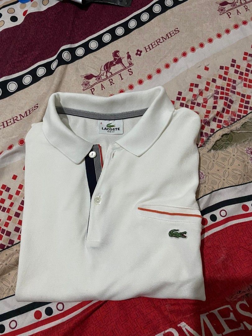 Lacoste white polo shirt, Men's Fashion, Tops & Sets, Tshirts & Polo Shirts on Carousell