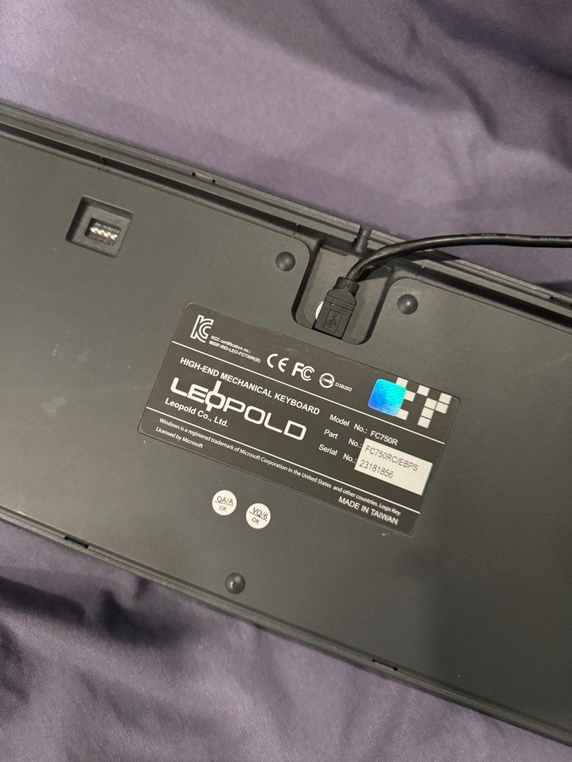 leopold high end mechanical keyboard fc750r, Computers & Tech, Parts & Accessories, Computer ...