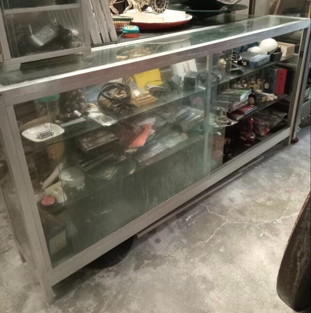 Long 72 inches and Slim Glass Aluminum Display Cabinet Showcase ...