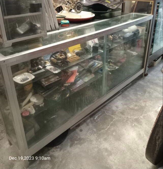 Long 72 inches and Slim Glass Aluminum Display Cabinet Showcase ...