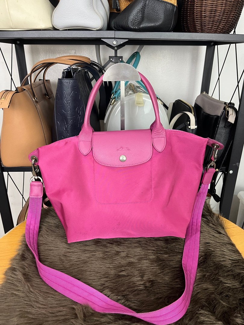 Long Champ Pink Neo Small Le Pliage, Luxury, Bags & Wallets on Carousell