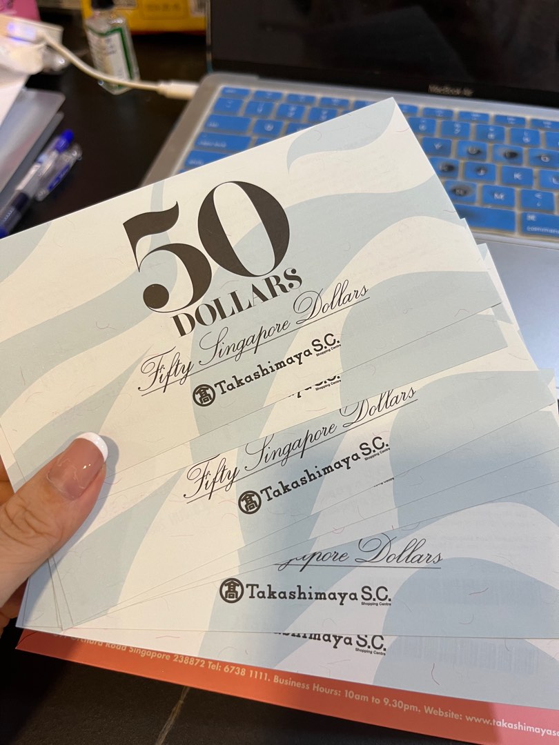LOWEST 15%OFF takashimya voucher 350 value selling at 300, Tickets ...