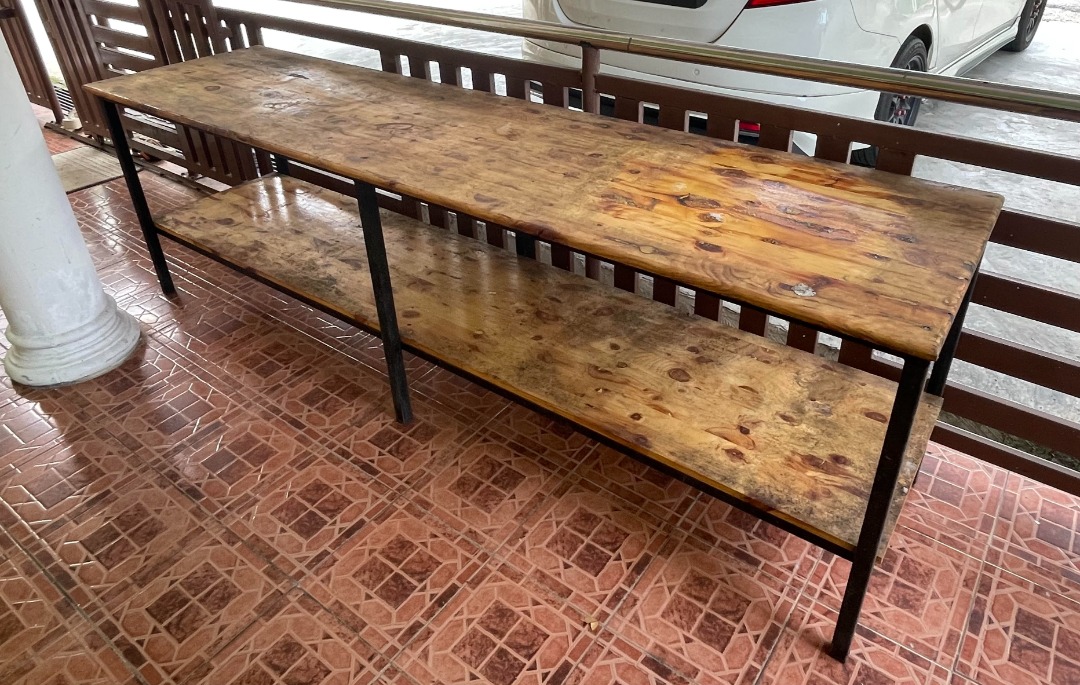 meja dapur kedai / meja masak kedai / cafe, Furniture & Home Living ...