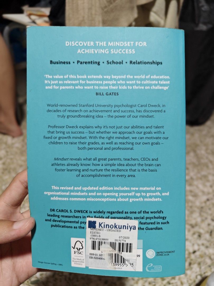 Mindset Book Hobbies And Toys Books And Magazines Fiction And Non Fiction On Carousell