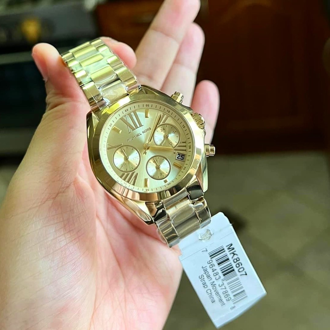 MK SMALL BRADSHAW ALL GOLD DIAL AUTHENTIC WATCH, Women's Fashion ...