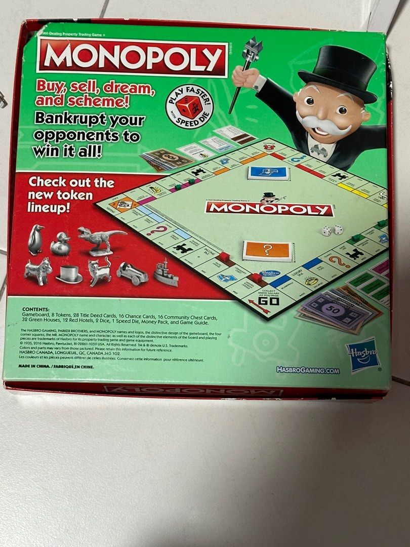 Monopoly speed die edition, Hobbies & Toys, Toys & Games on Carousell