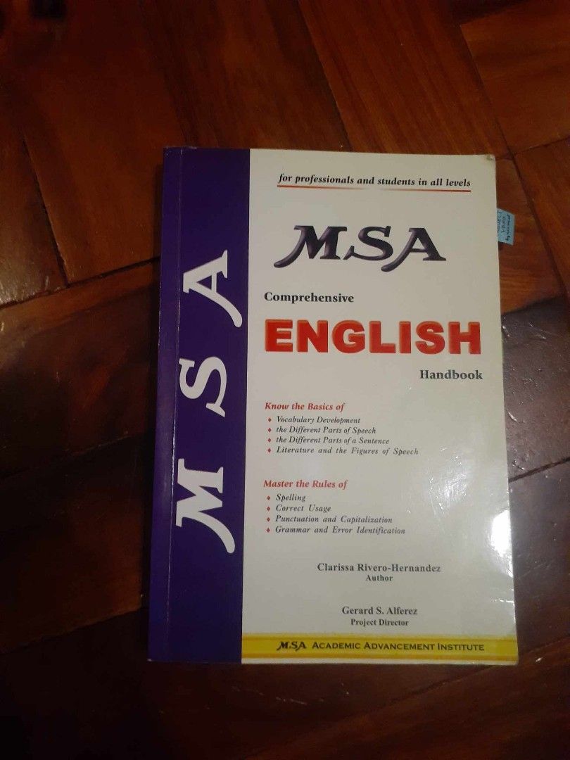 MSA Comprehensive ENGLISH Handbook, Hobbies & Toys, Books & Magazines ...