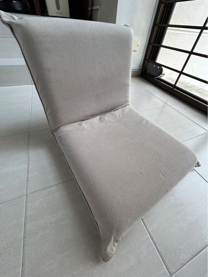 Muji Floor Chair (S) with beige colour set, Furniture & Home Living ...