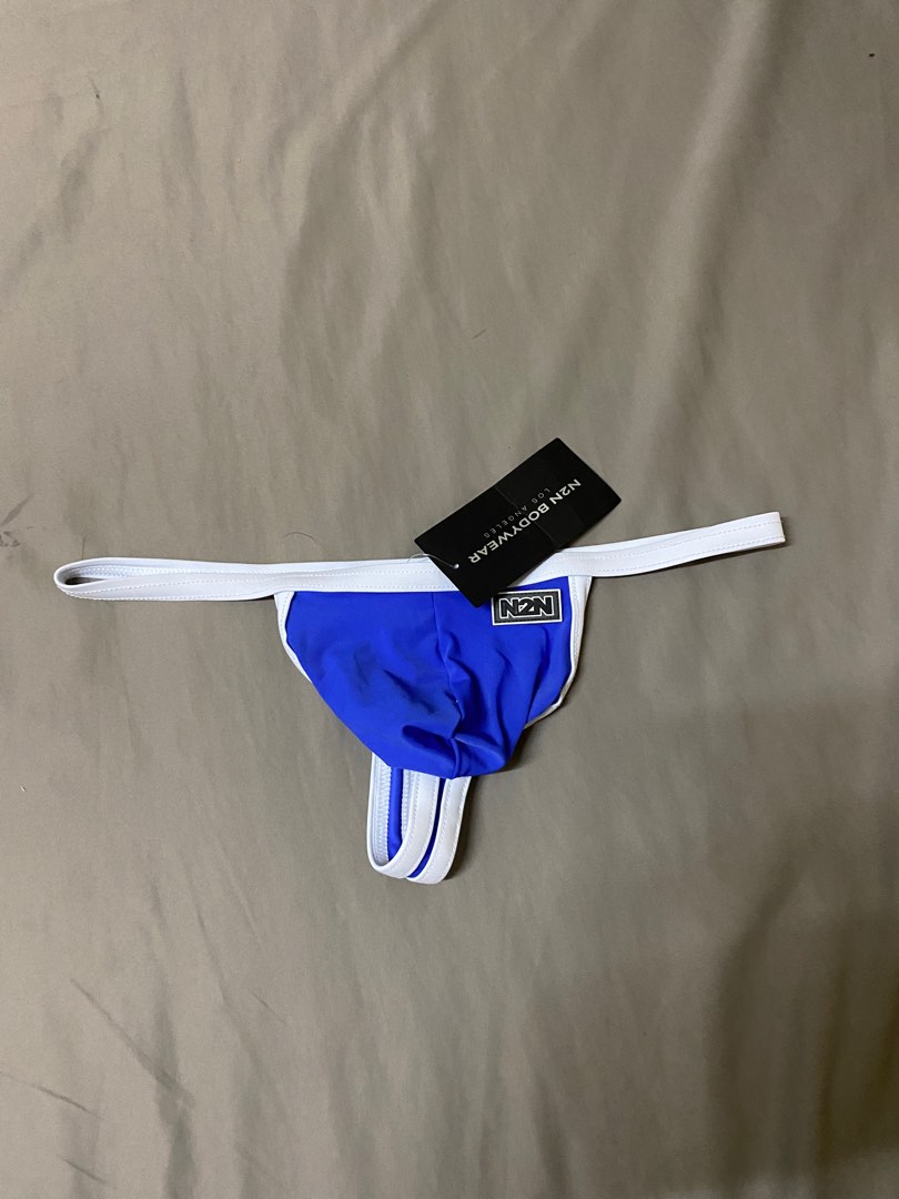 N2N blue swim thong, Men's Fashion, Bottoms, New Underwear on Carousell