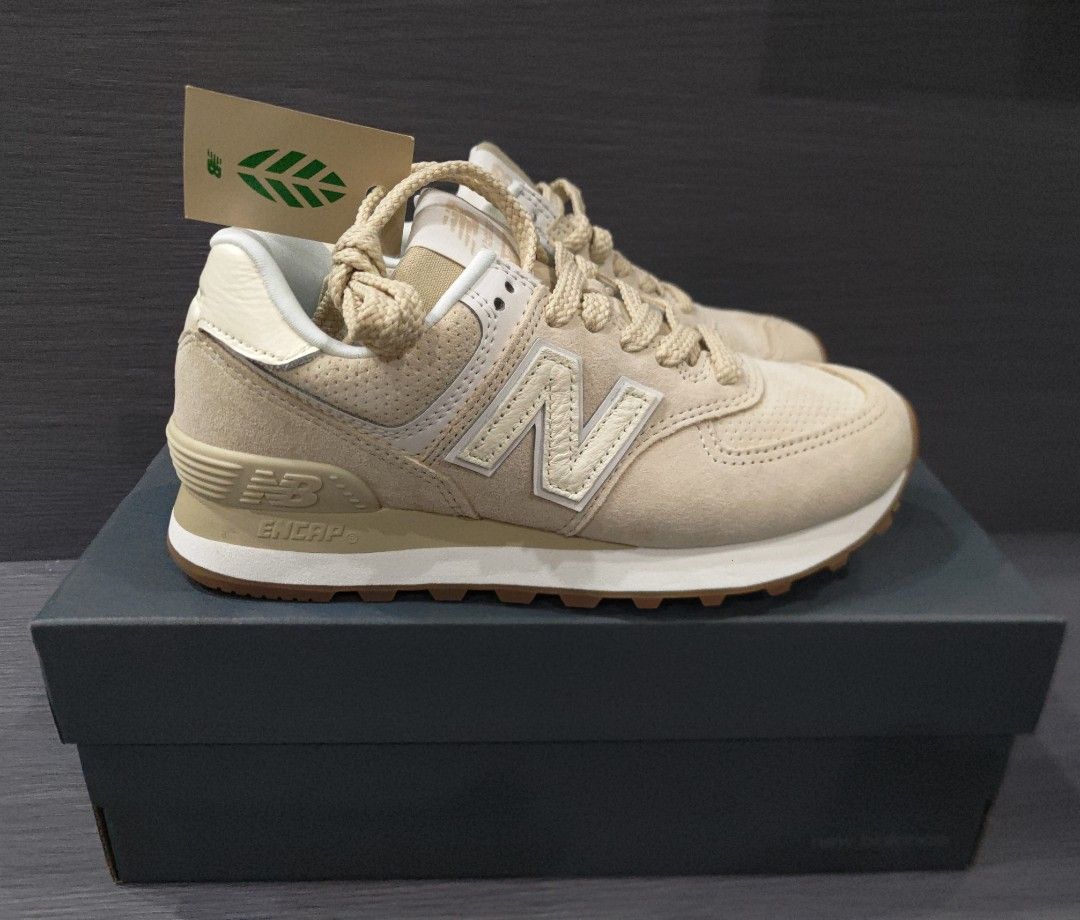 New Balance 574 Cream Womens, Women's Fashion, Footwear, Sneakers on ...
