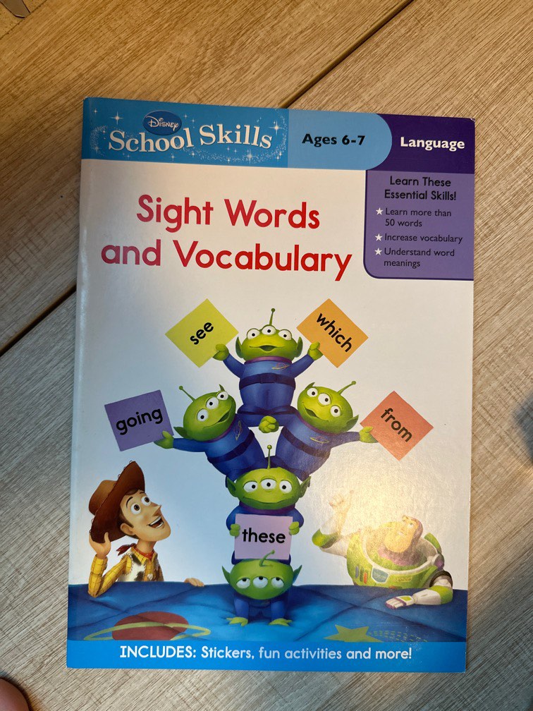 New Disney exercise book sight words vocabulary kindergarten numbers ...