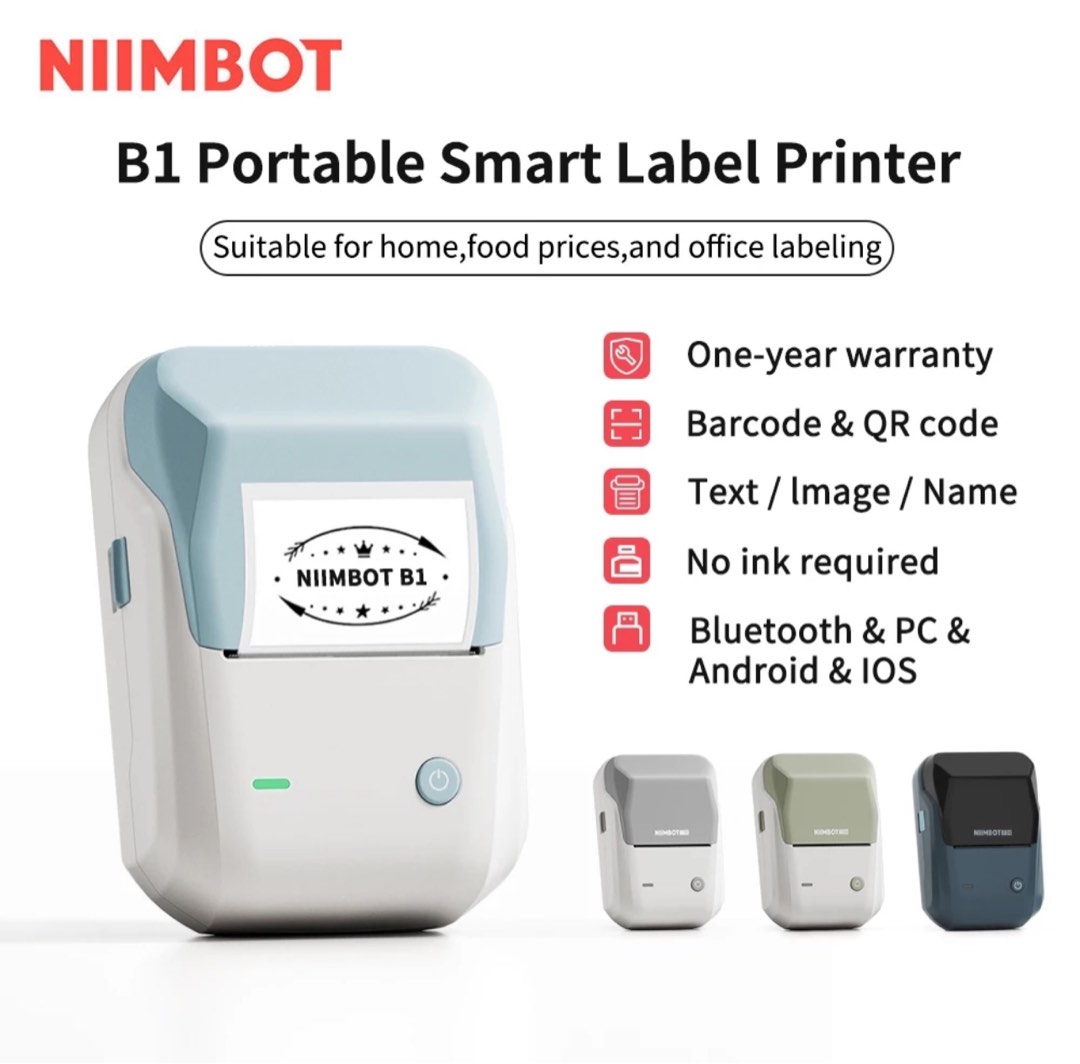 Niimbot B1 Label Printer, Everything Else, Others on Carousell