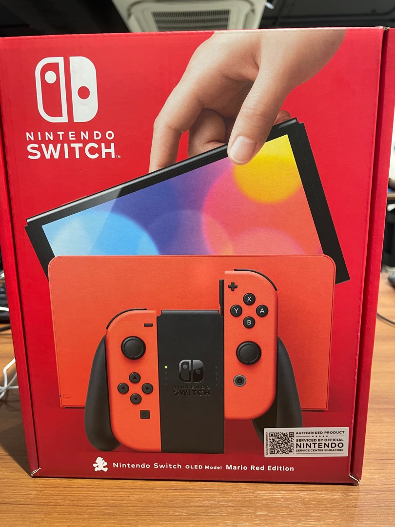 Nintendo Switch OLED Mario Red, Video Gaming, Video Game Consoles ...