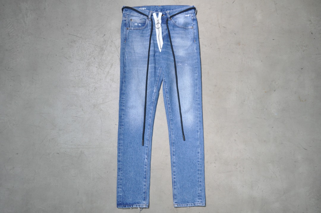 Off-White - F/W 17 - Diag Window Vintage Denim Jean, Men's Fashion ...