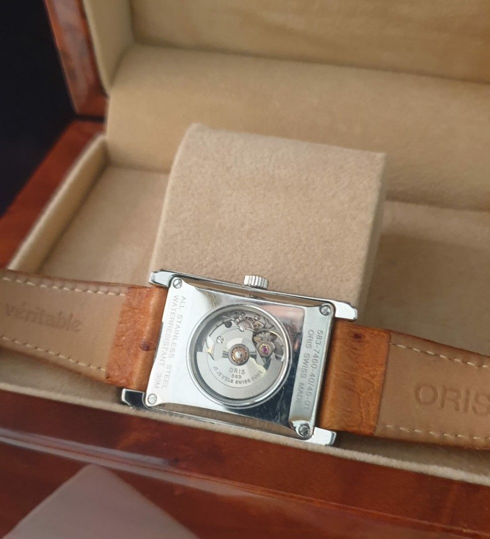 Oris rectangular date mens, Luxury, Watches on Carousell
