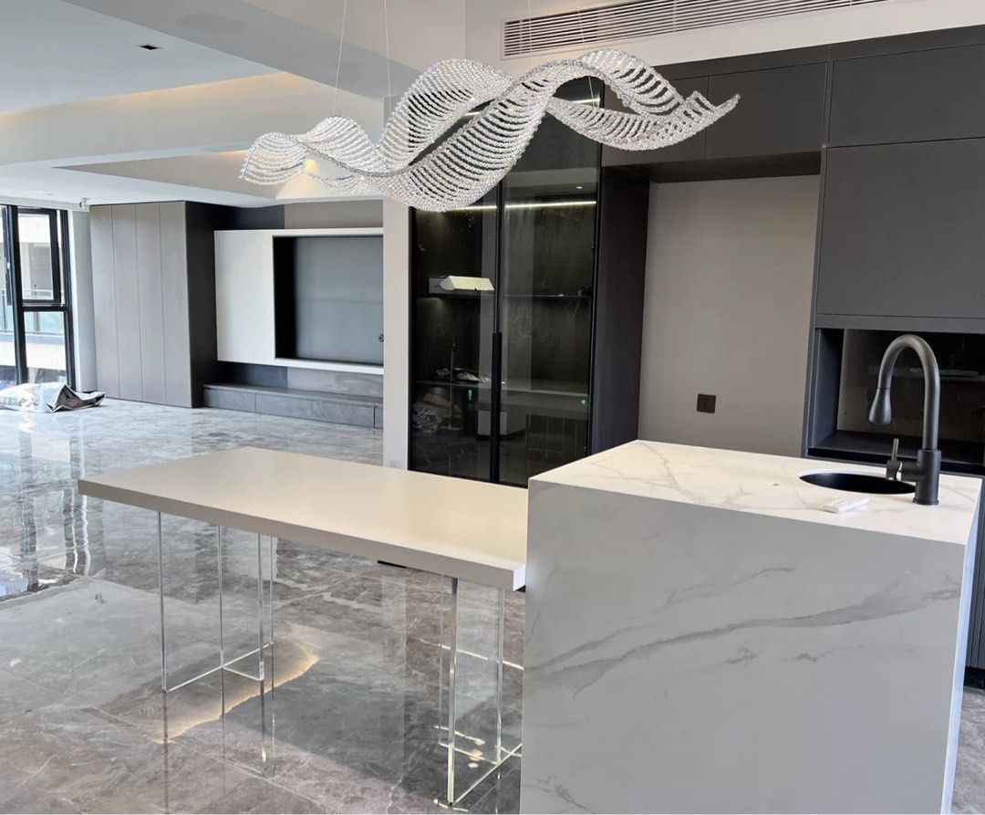 OVACO Modern Infinity Ceiling Light, Furniture & Home Living, Lighting ...