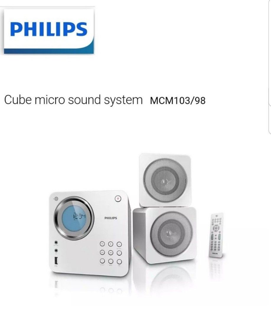 Philips Cube Micro Sound System MCM103, Audio, Portable Music Players ...