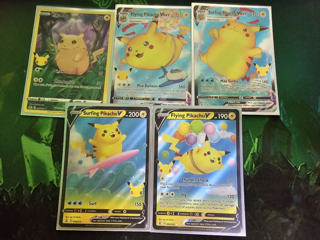 Pikachu celebration set, Hobbies & Toys, Toys & Games on Carousell