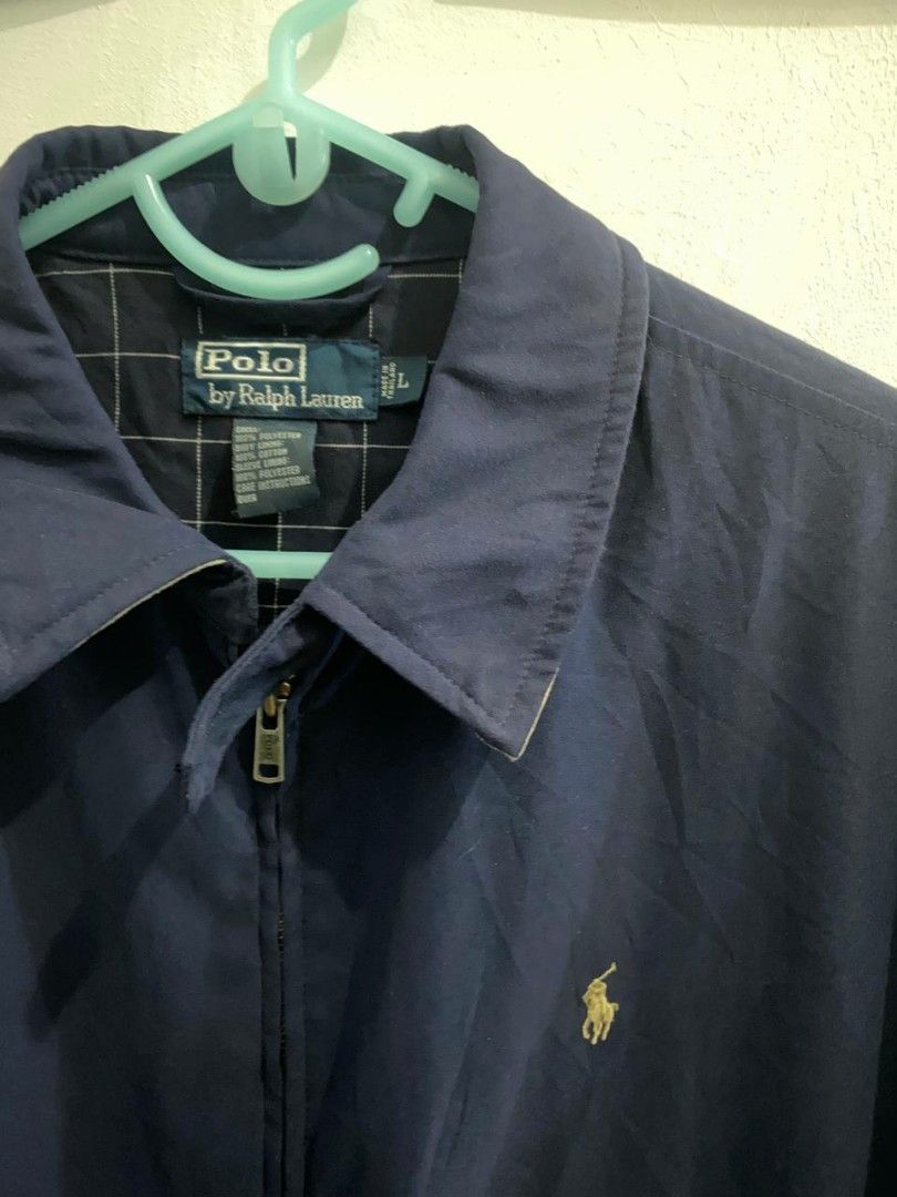 POLO RL Harrington Jacket Navy Blue, Men's Fashion, Coats, Jackets and ...