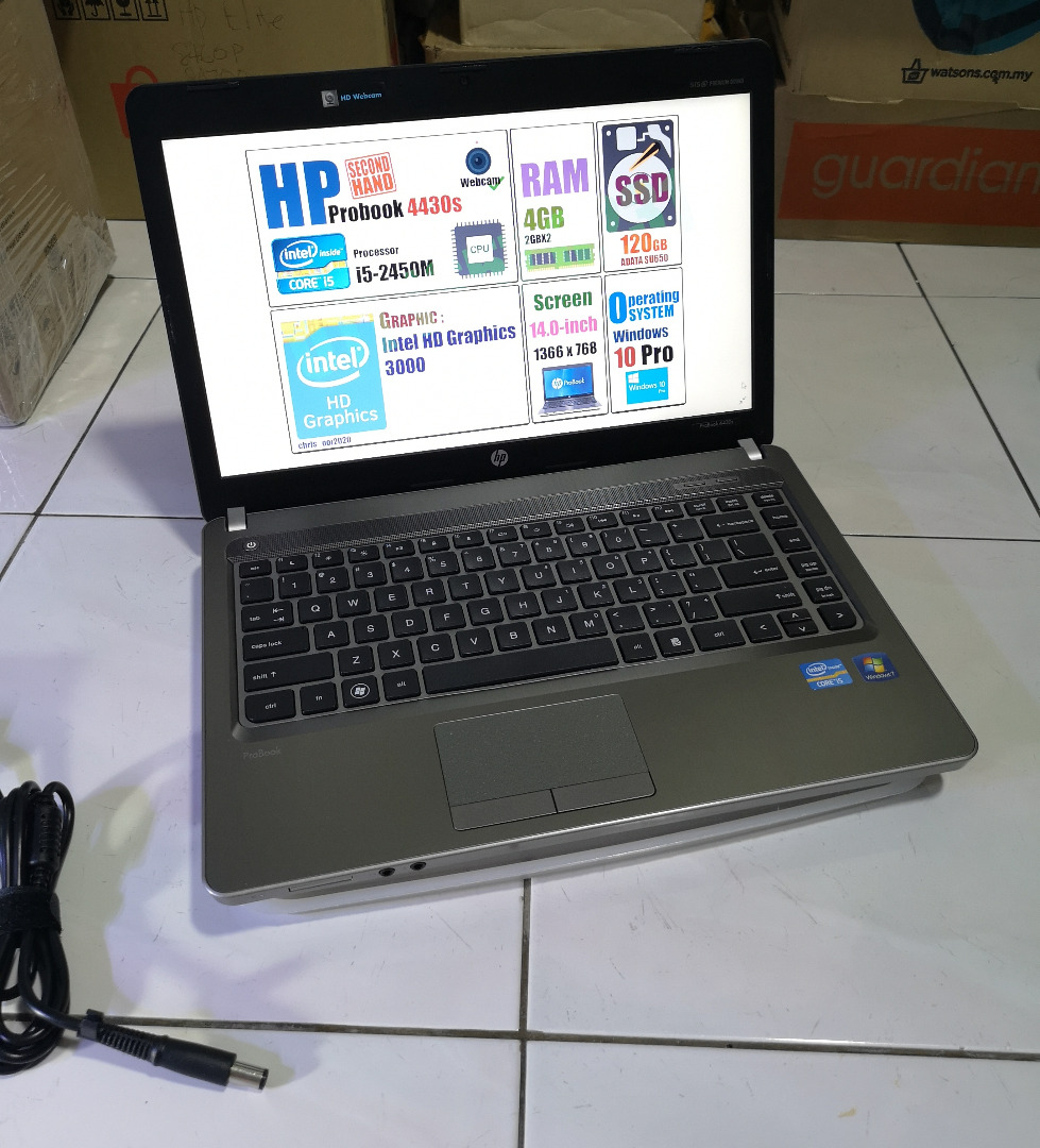 [Refurbished] HP Probook 4430s / i5 2450M / Windows 10 Pro / SSD / 4GB ...