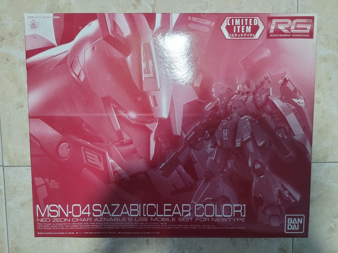 RG Sazabi Clear colour, Hobbies & Toys, Toys & Games on Carousell