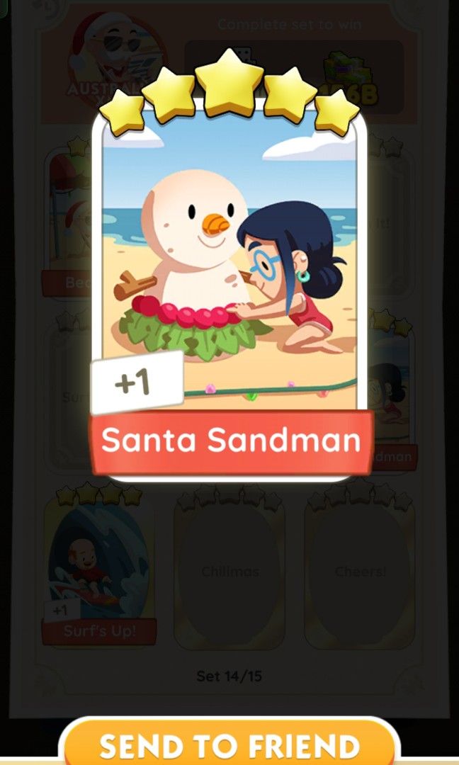 Santa sandman monopoly go sticker, Video Gaming, Gaming Accessories, In ...