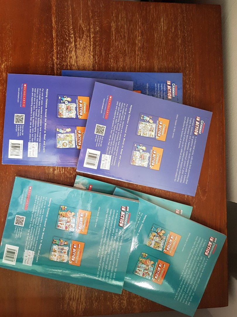 Scholastic grammar in action 1,2,3 and conversation in action 1,2,3 ...