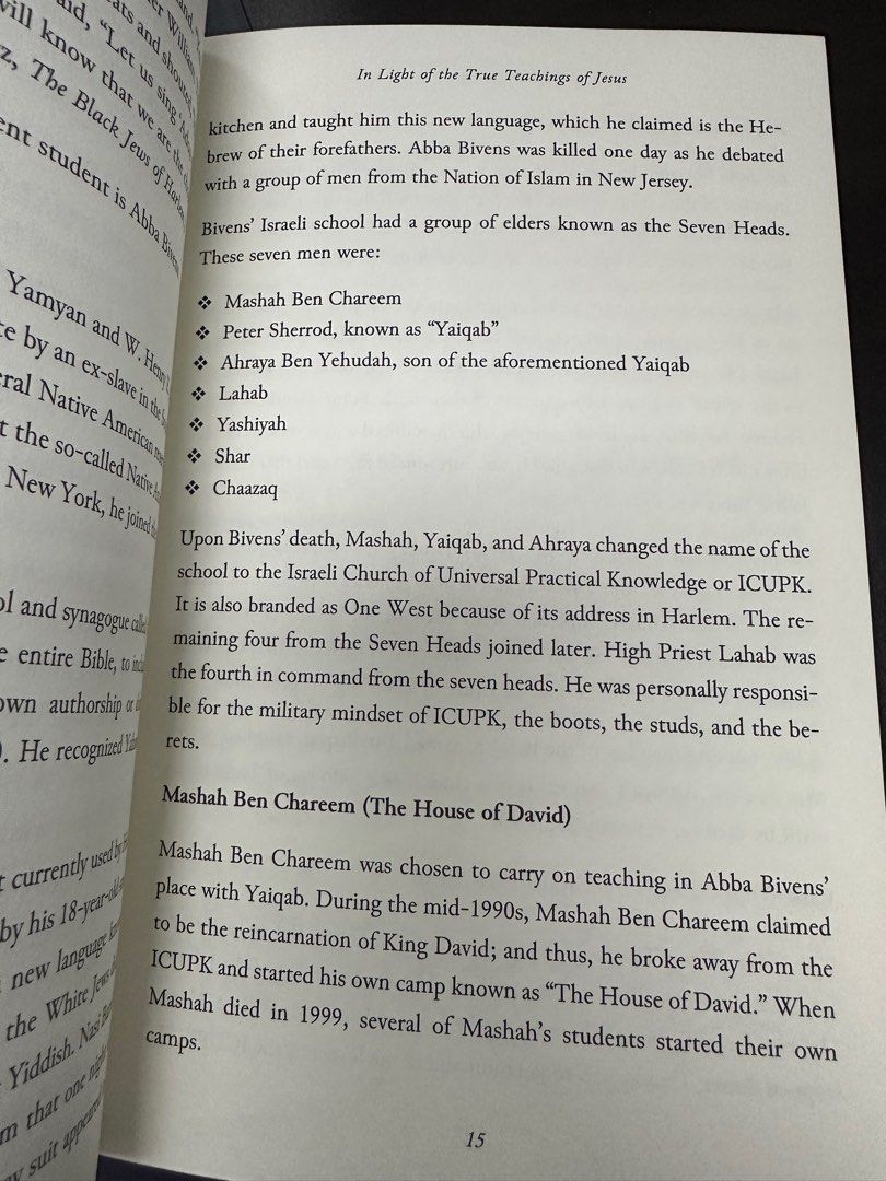 (SG SELLER) The Hebrew Israelites in Light of the True Teachings of ...