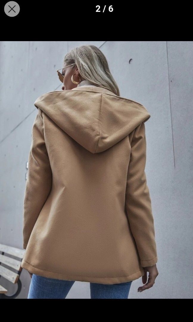 shein coat, Women's Fashion, Coats, Jackets and Outerwear on Carousell