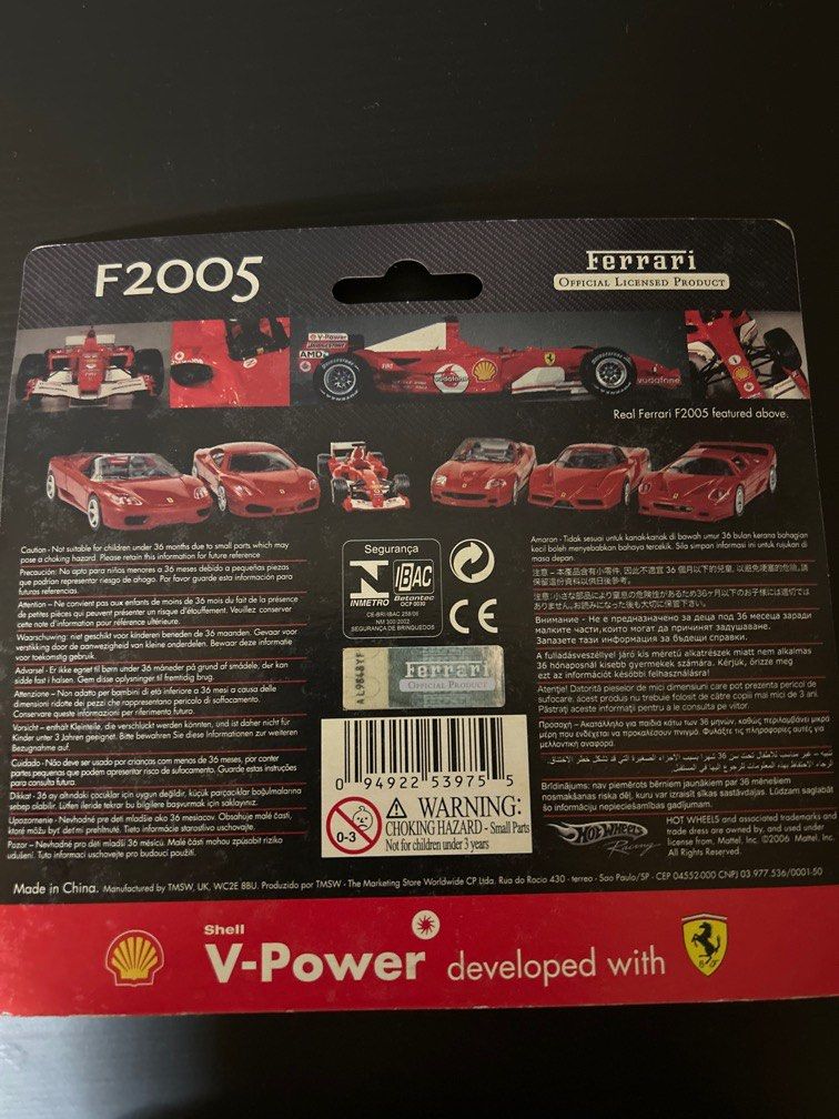 Shell V-Power X Ferrari F2005, Hobbies & Toys, Memorabilia ...