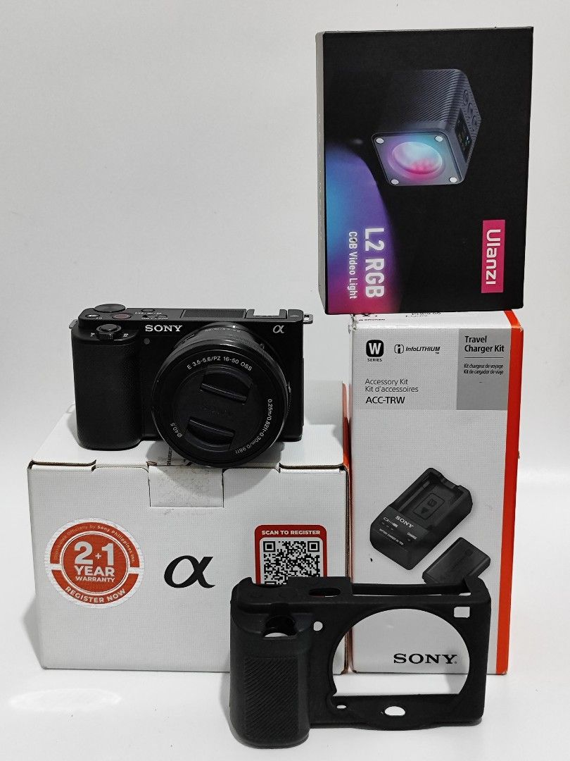 Sony zve10 body / kit (mint and complete ) + freebies, Photography ...