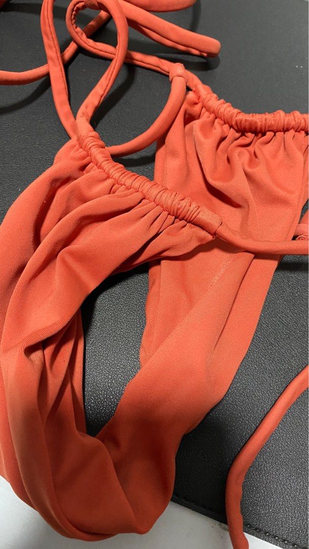 String bikini rust orange small, Women's Fashion, Swimwear, Bikinis ...