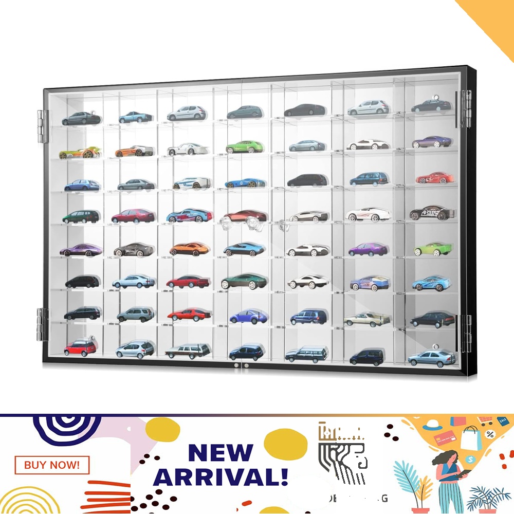Suzile 1/64 Diecast Acrylic Display Case Car Wall Case Diecast Model ...