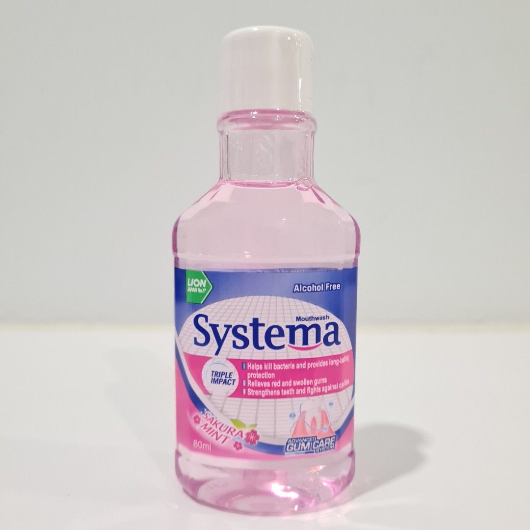 Systema Mouthwash Sakura Mint Gum Care Alcohol Free, Beauty & Personal ...