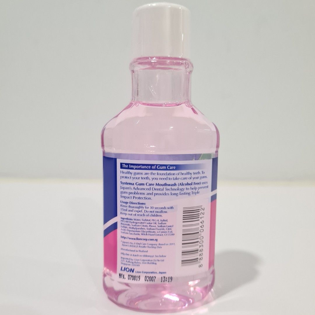 Systema Mouthwash Sakura Mint Gum Care Alcohol Free, Beauty & Personal ...