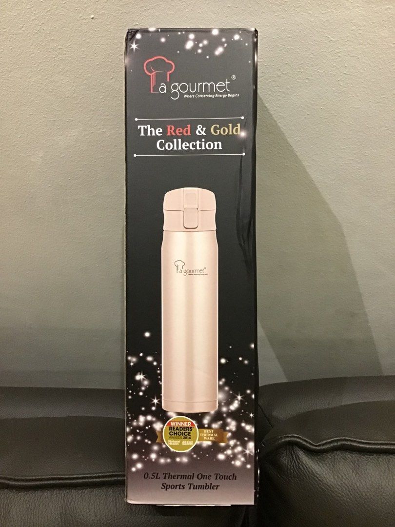Thermal Flask 0.5l Gold Color, Furniture & Home Living, Kitchenware ...