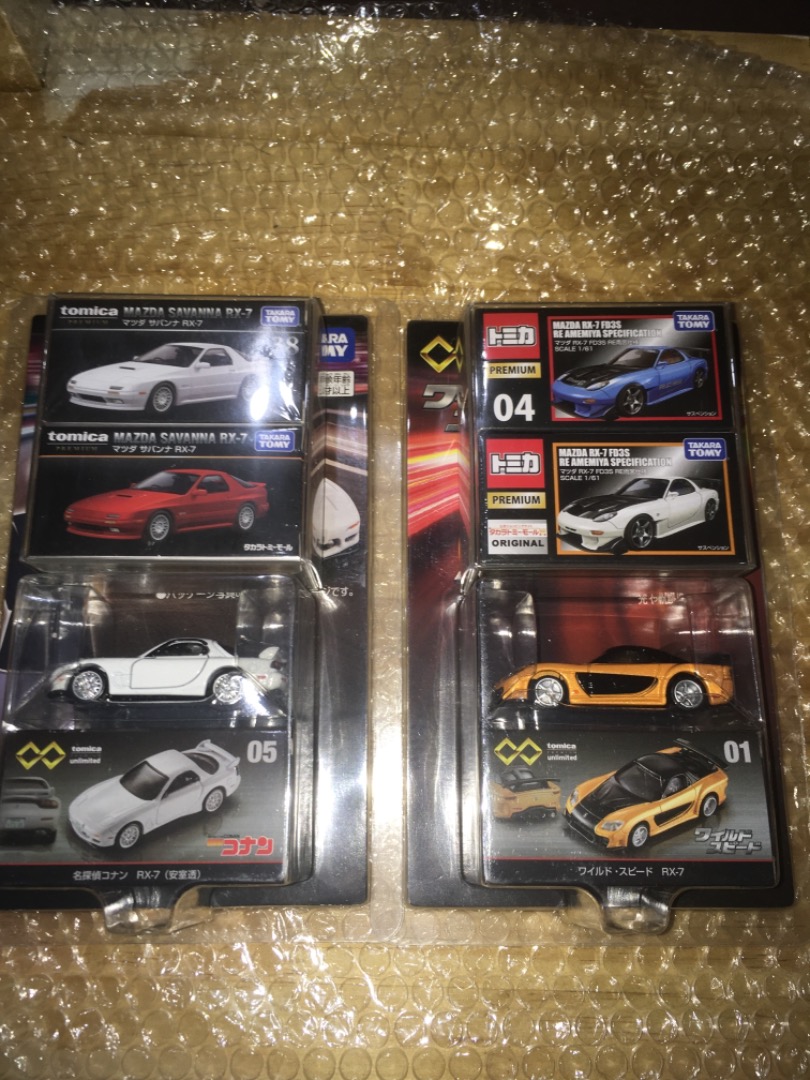Tomica premium RX-7 一套六架 no.04 Tomica shop限定 雨宮FD no.38 FC unlimited ...