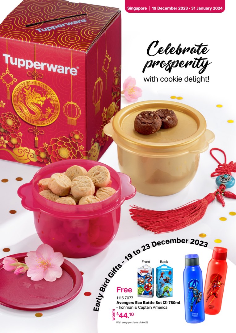 Tupperware CNY cookies gift set, Food & Drinks, Gift Baskets & Hampers ...