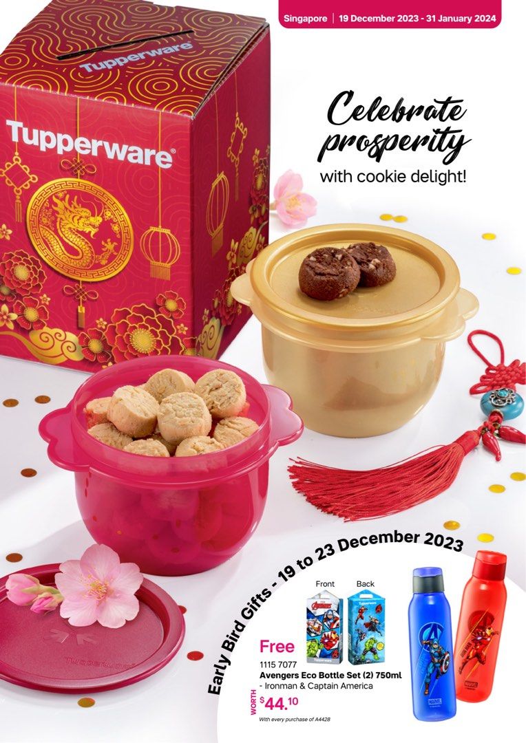 Tupperware CNY cookies gift set, Food & Drinks, Gift Baskets & Hampers ...