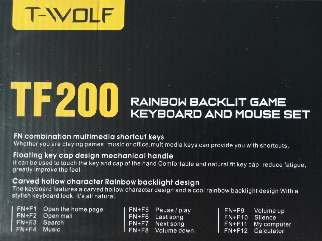 T Wolf Tf200 Gaming Keyboard And Mouse Set Computers And Tech Parts And Accessories Computer