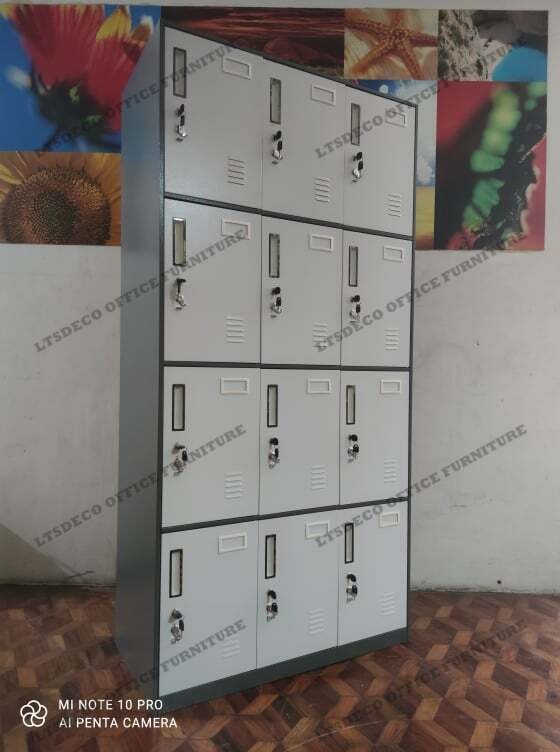 TWO-TONE STEEL LOCKER OFFICE PARTITION, Furniture & Home Living, Office ...