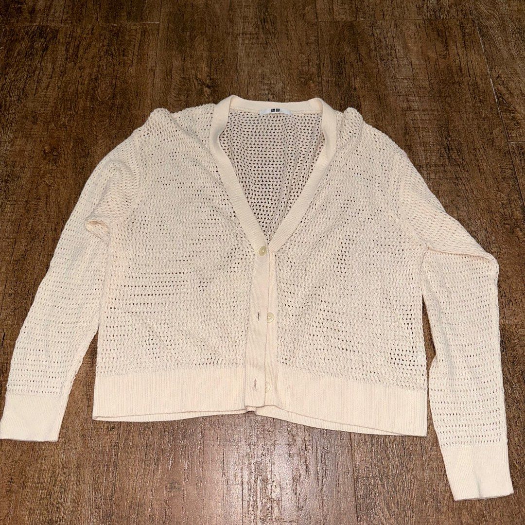 UNIQLO mesh cardigan, Women's Fashion, Coats, Jackets and Outerwear on ...