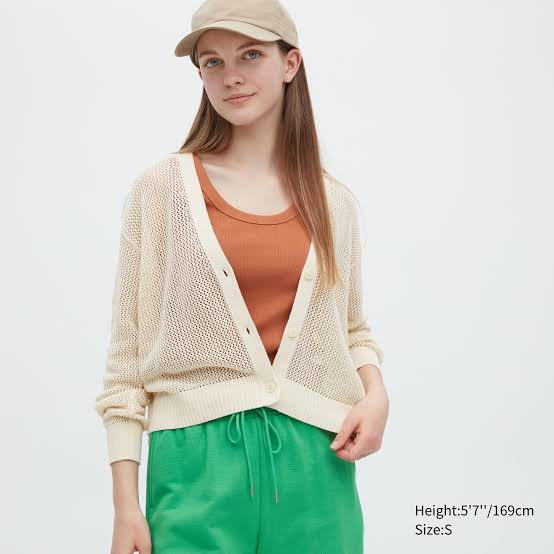 UNIQLO mesh cardigan, Women's Fashion, Coats, Jackets and Outerwear on ...